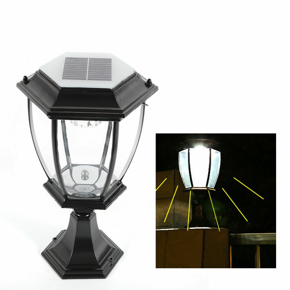 Outdoor Yard Light LED Waterproof Solar Power Lantern Landscape Pillar ...