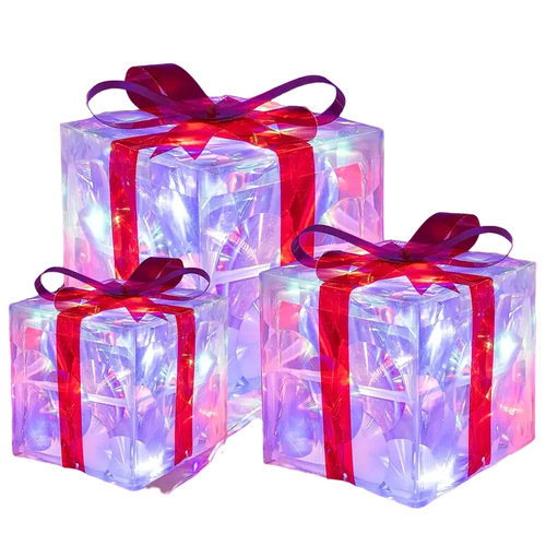 Twinkling Trio: Christmas Lighted Gift Box Set | eBay Australia