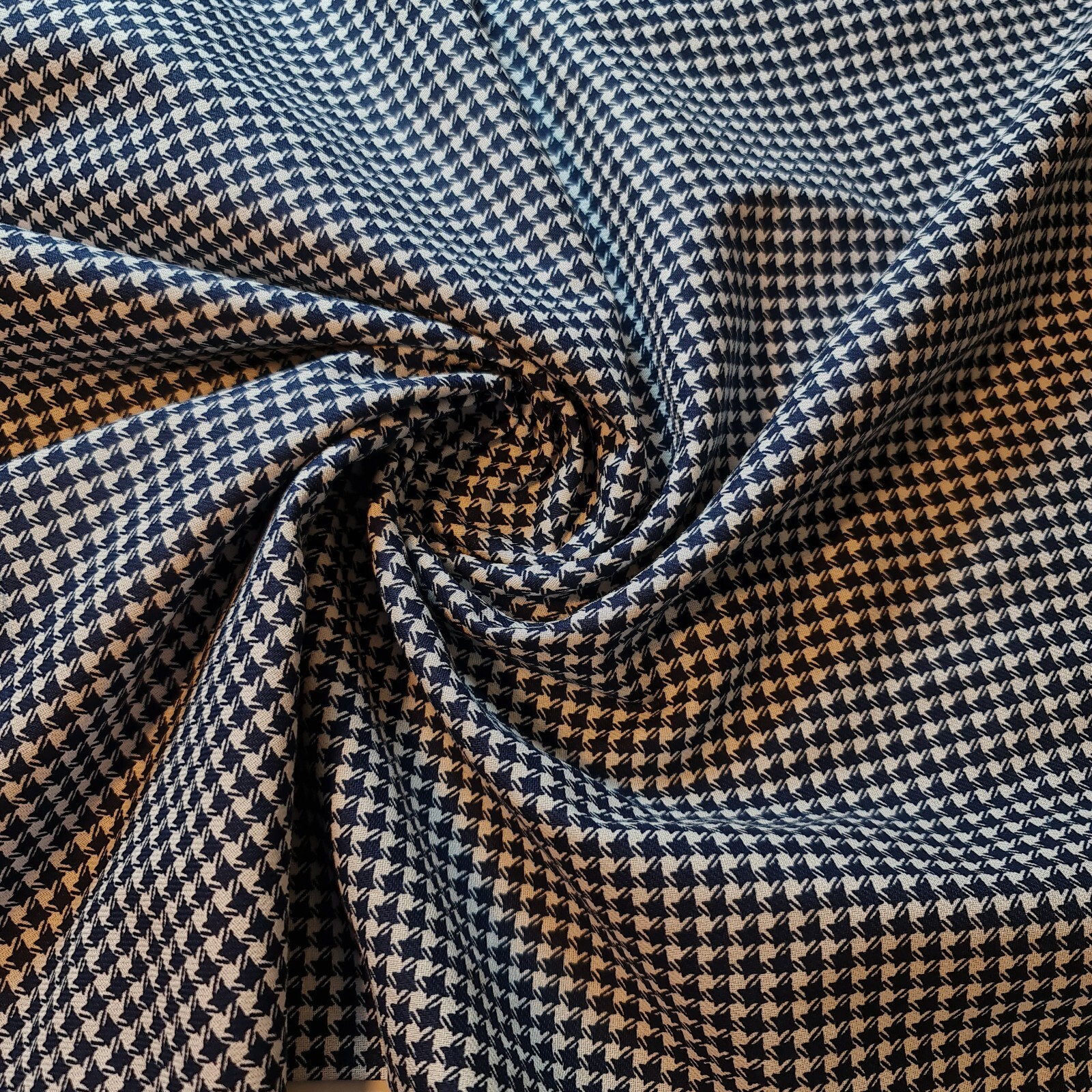 Hound tooth Dogtooth Cotton Drill Fabric Craft Dress Quilting Material ...