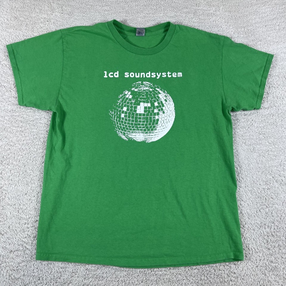 LCD Soundsystem T-Shirt Mens Large Green Y2K Indie Sleaze Band NYC ...