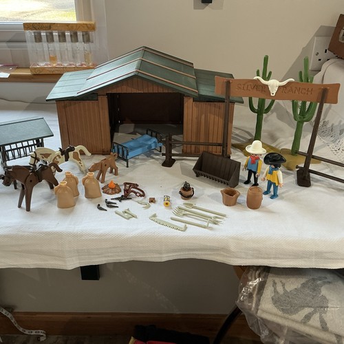 Playmobil 3768 Western Silver Ranch Set - Almost Complete | eBay UK