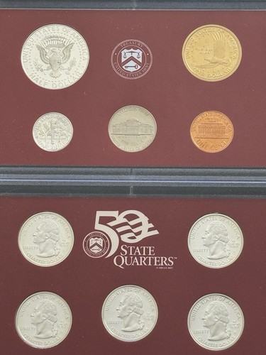 2000 Silver Proof Set 90% Coin United States Mint 50C 25C Uncirculated ...