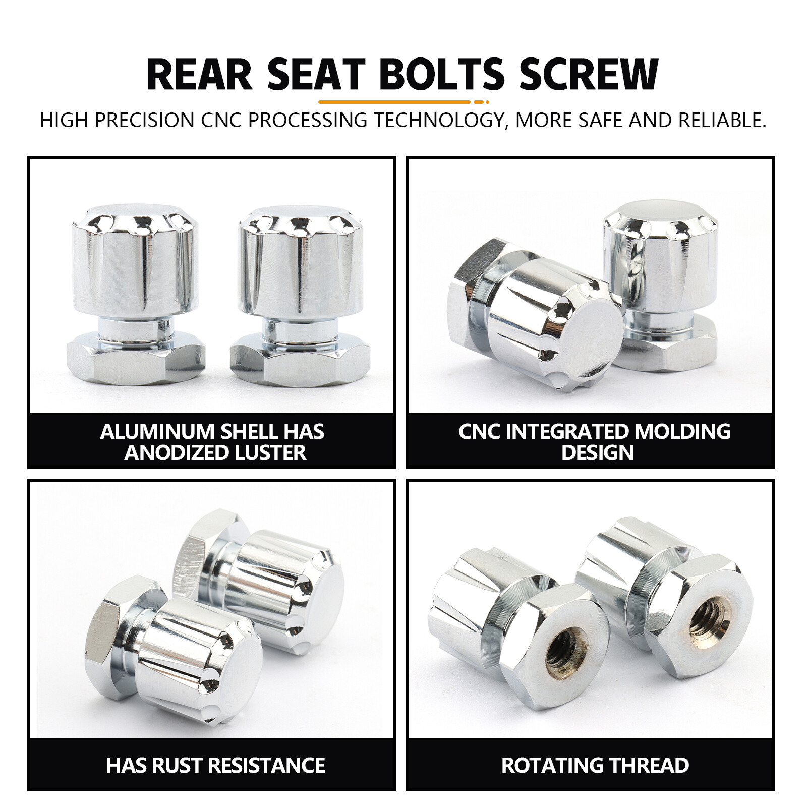 For Harley Solo Seat Mounting Nuts Bolts Road King Fat Boy Electra ...