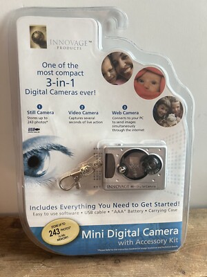 New Sealed Innovage Mini Digital Camera 3-in-1 Keychain with ...