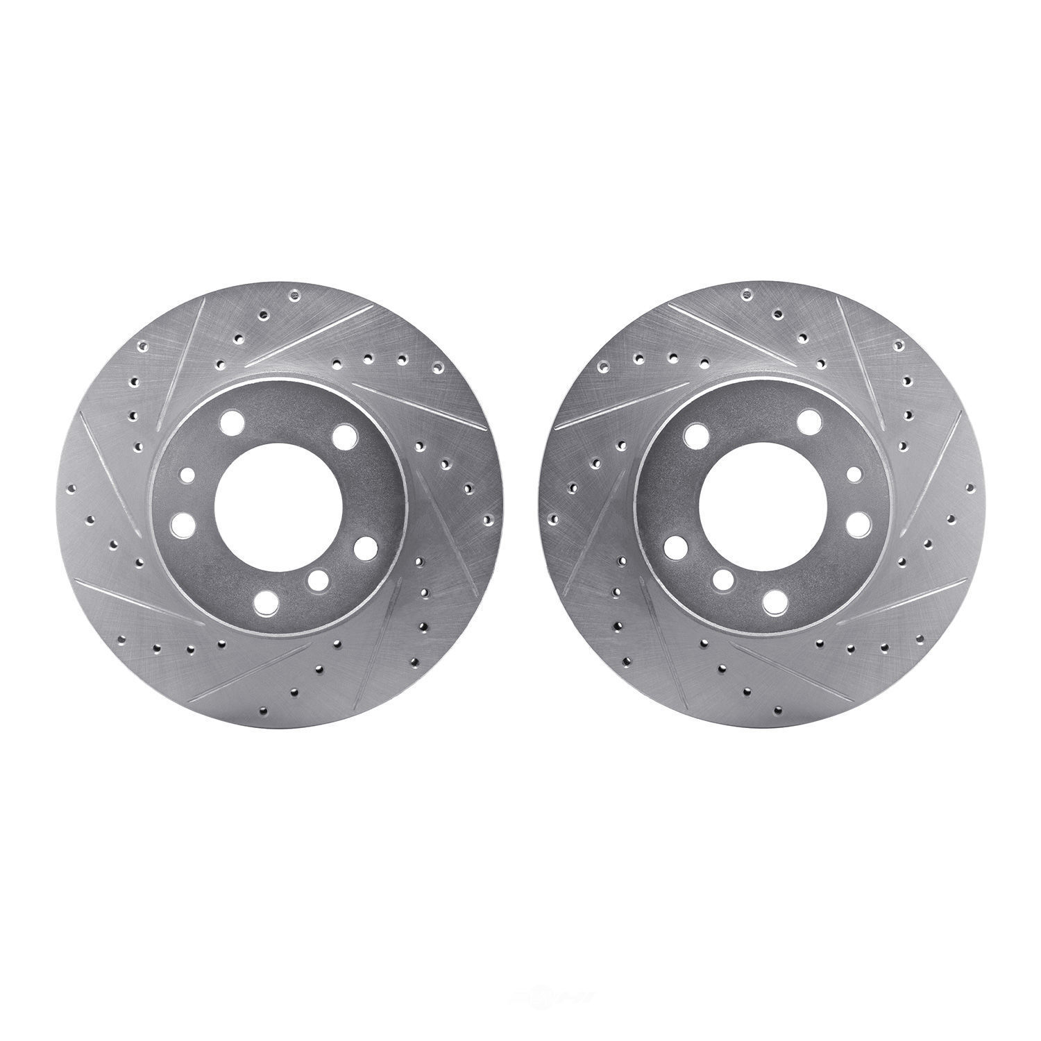 Disc Brake Rotor Set-Rotors-Drilled and Slotted-Silver DFC 7002-31024 ...
