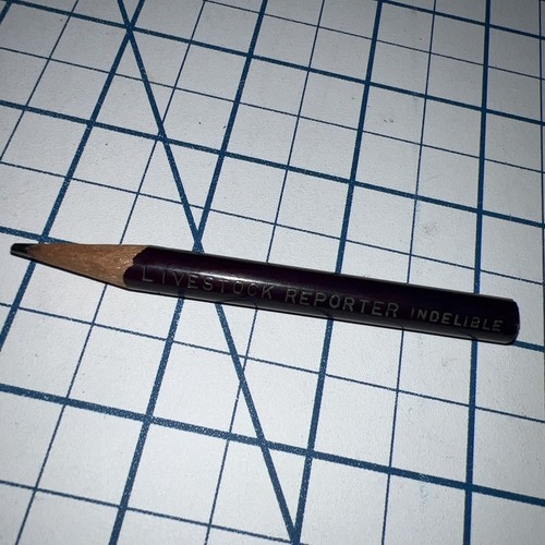 Livestock Reporter Wood Pencil Gold Bond Salesman Vintage Forth Worth ...