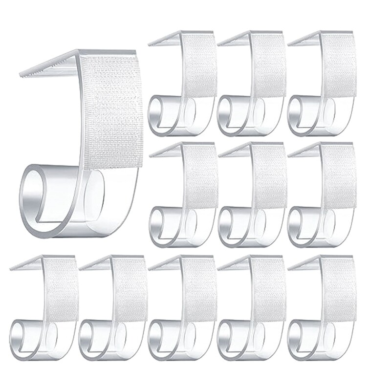 25 Pieces Table Skirting Clips Plastic Tablecloth Clips with Hook and ...