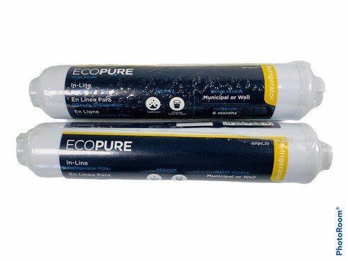🔥Lot Of 2 • EcoPure External In-Line Refrigerator Water Filter ...