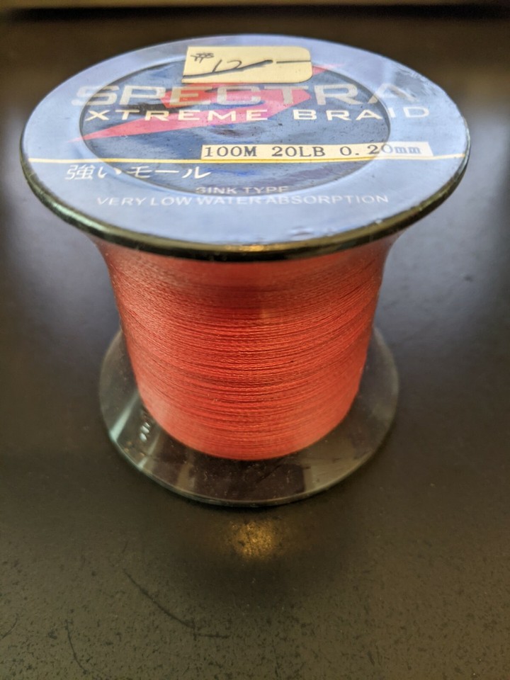 100m BRAIDED FISHING LINE - RED - 20 LB TEST | eBay