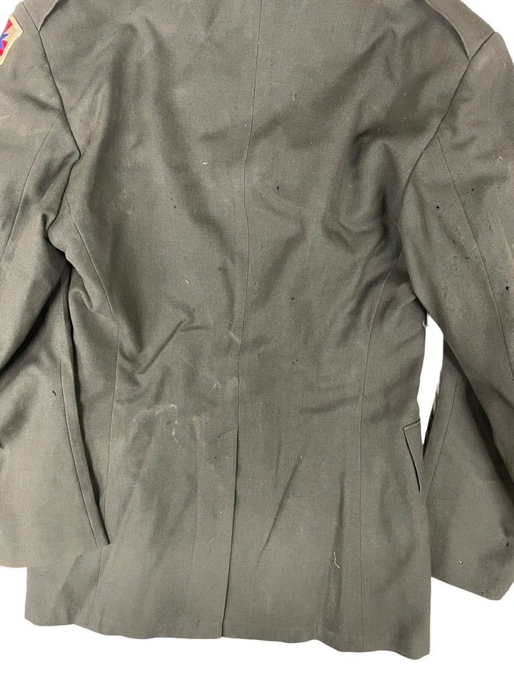 Vintage U.S. Army Dress Green Jacket Uniform Coat With Patches 37L | eBay