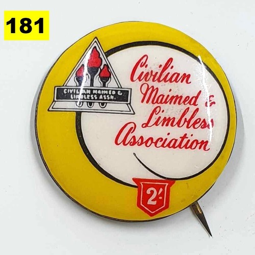 VINTAGE CIVILIAN MAIMED & LIMBLESS ASSOCIATION 2' PIN | eBay Australia