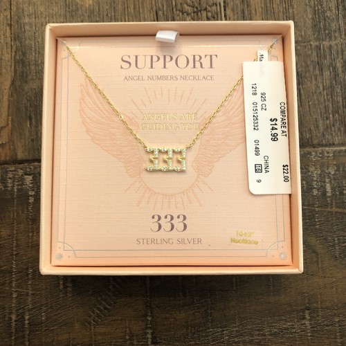 Olivia and Jackson Intuition Support Numbers 333 Necklace | eBay