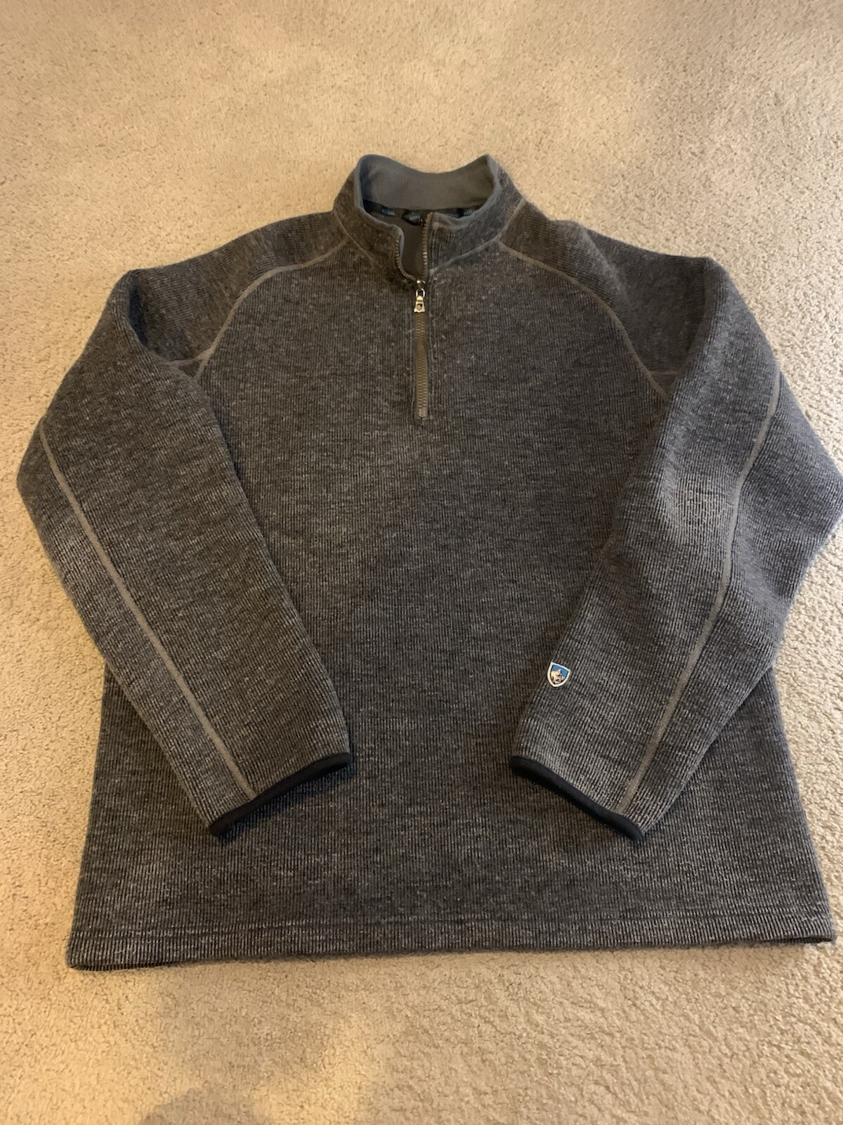 KUHL THERMA KORE POLY WOOL NYLON 1/4 ZIP PULLOVER--L… - Gem