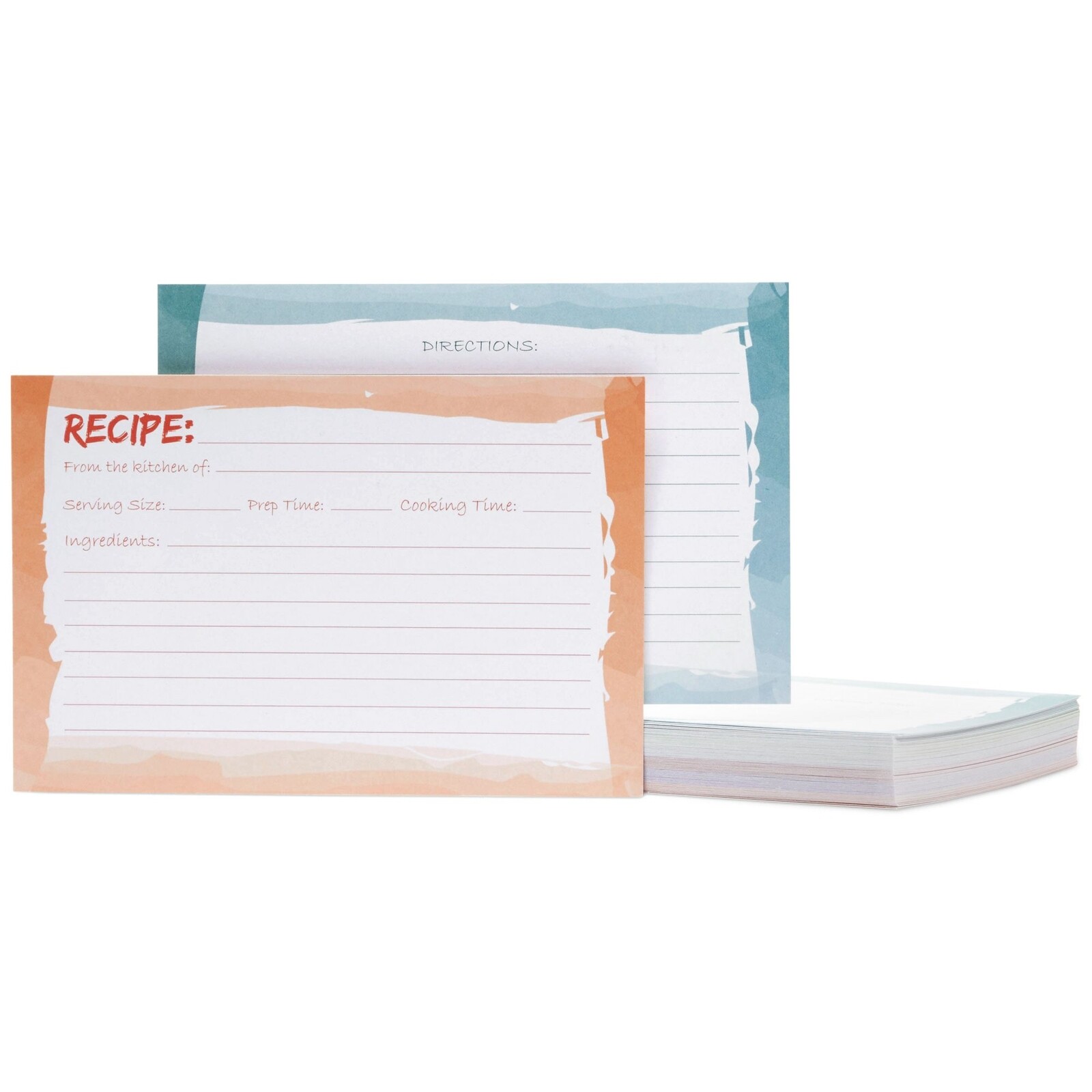 60-Pack 4x6 Recipe Cards Double Sided, Colored Recipe Index Cards | eBay