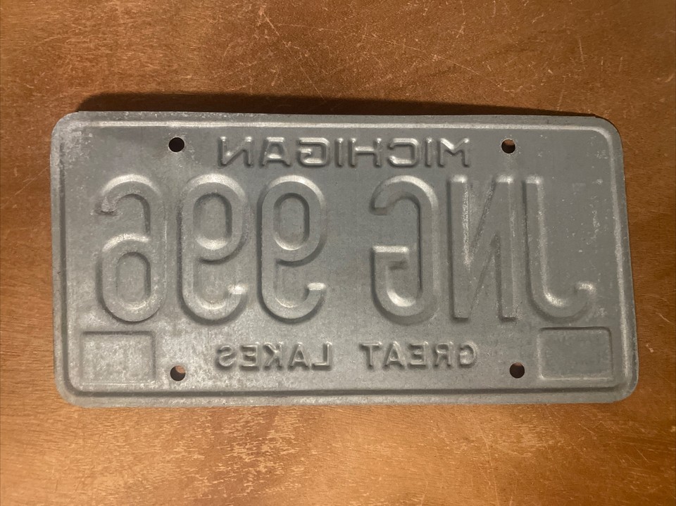 1997 Michigan License Plate Great Lakes Blue # JNG 996 | eBay