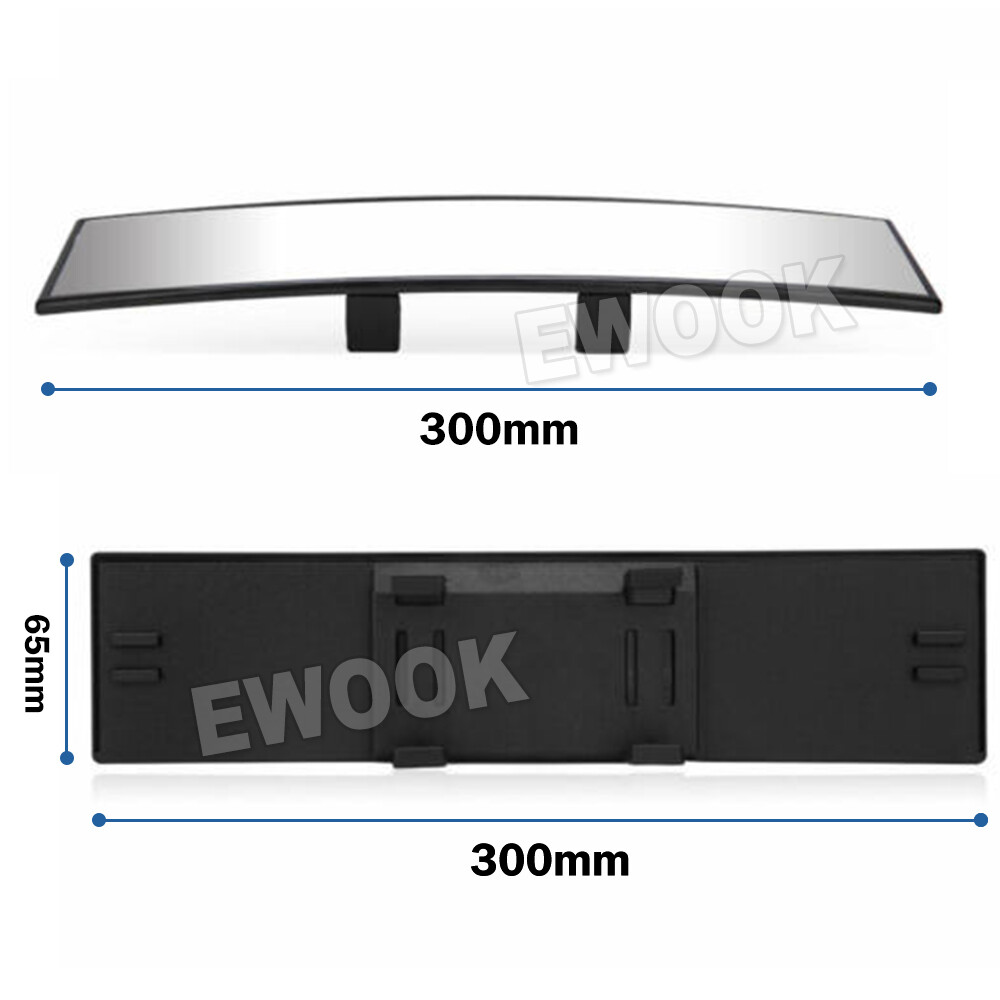 Car Interior Wide Angle Panoramic 30cm Rearview Rear View Mirror White ...