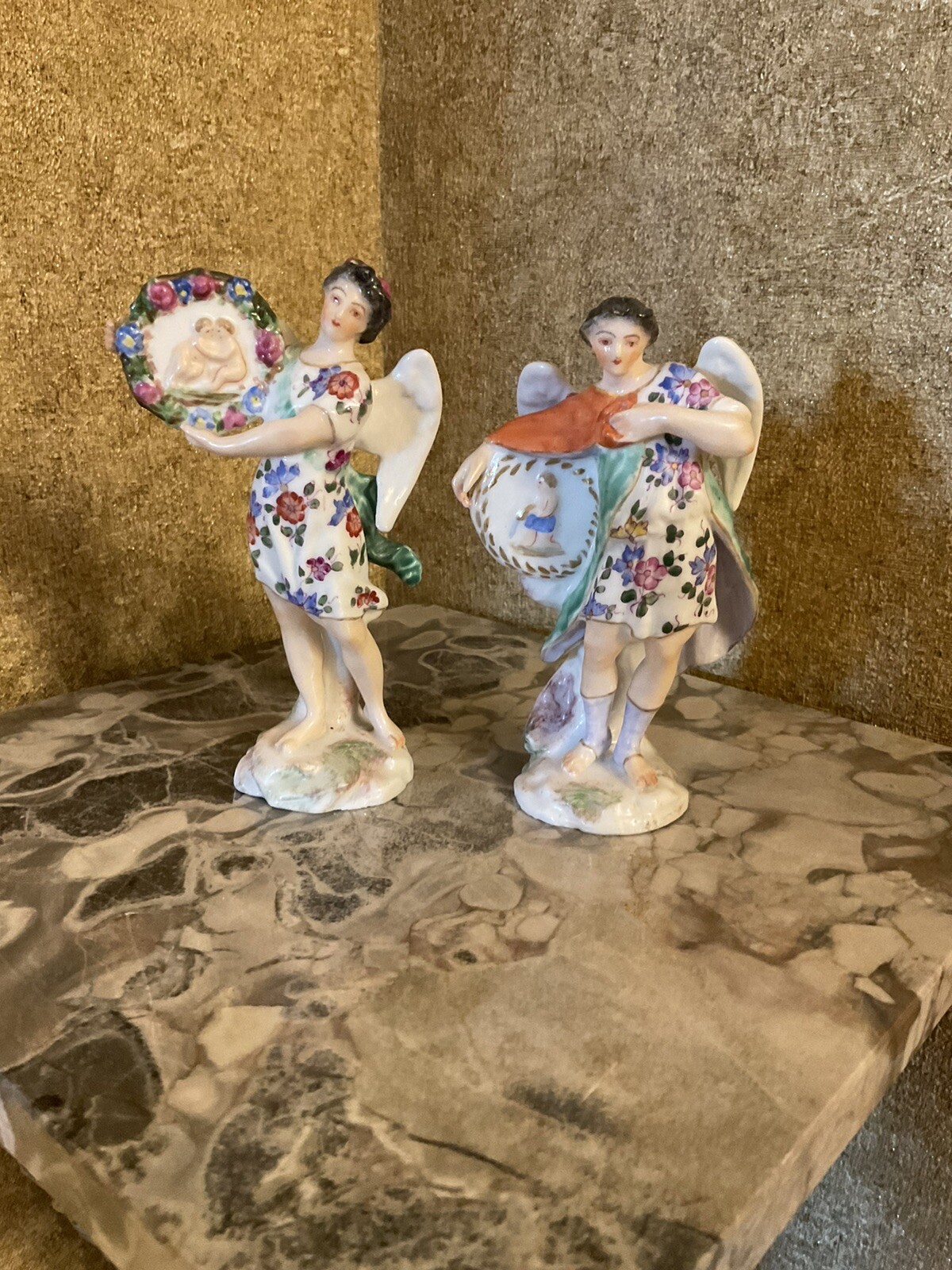 PAIR OF ANTIQUE SAMSON MYTHOLOGICAL FIGURINES | eBay
