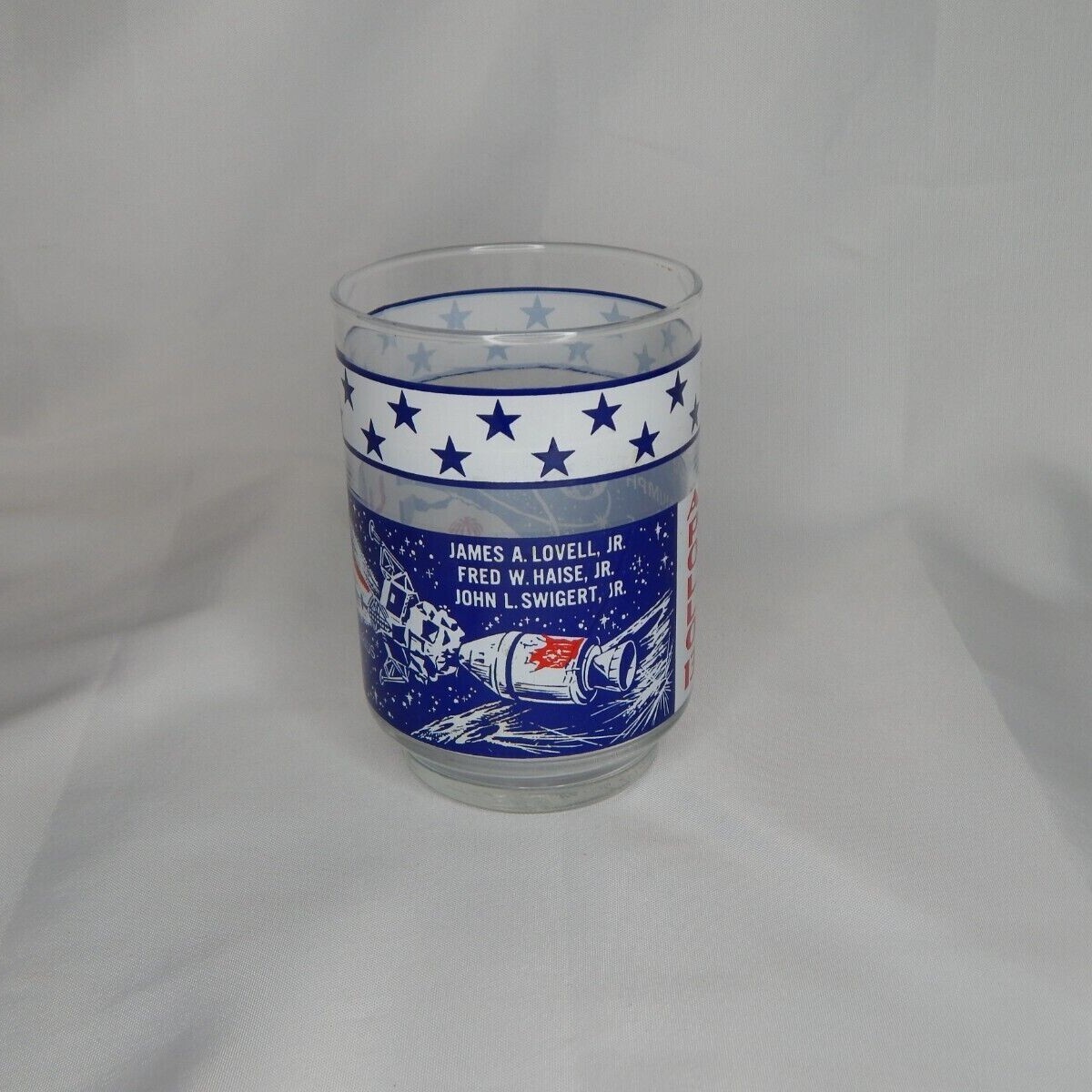 Vintage Libby NASA Apollo 13 Glass 'SAFE RETURN' Aquarius Astronaut USA 1970s | eBay