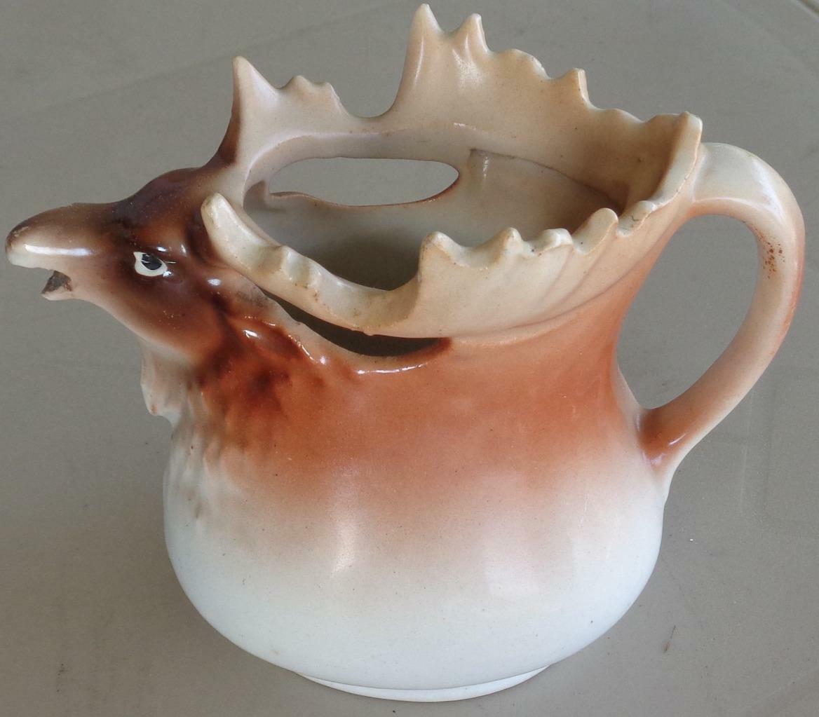 Antique Figural Moose Cream Pitcher – Austria – GREAT ANTIQUE PITCHER ...