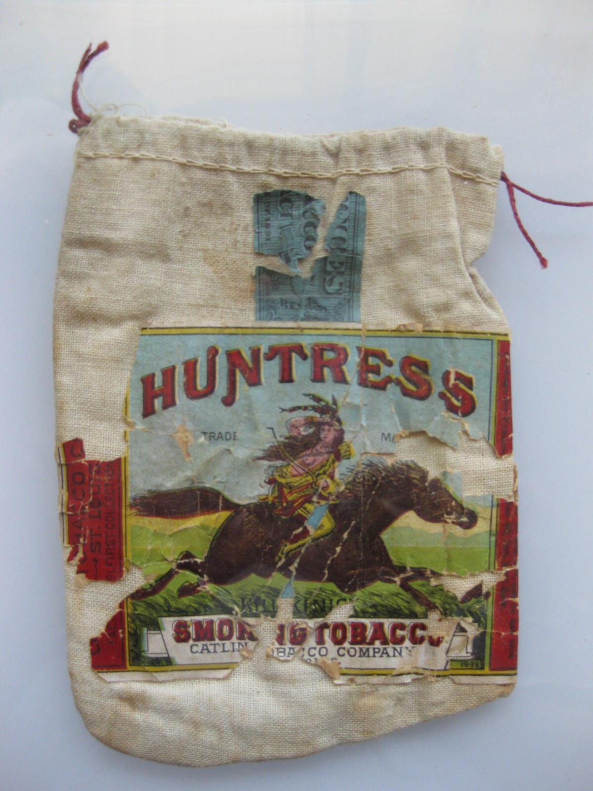c1890' Huntress Smoking Tobacco Pouch - Native American Woman on ...