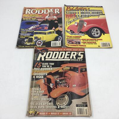 Lot of 3 Vintage 1990's Car Magazines:Rod Action, American Rodder ...