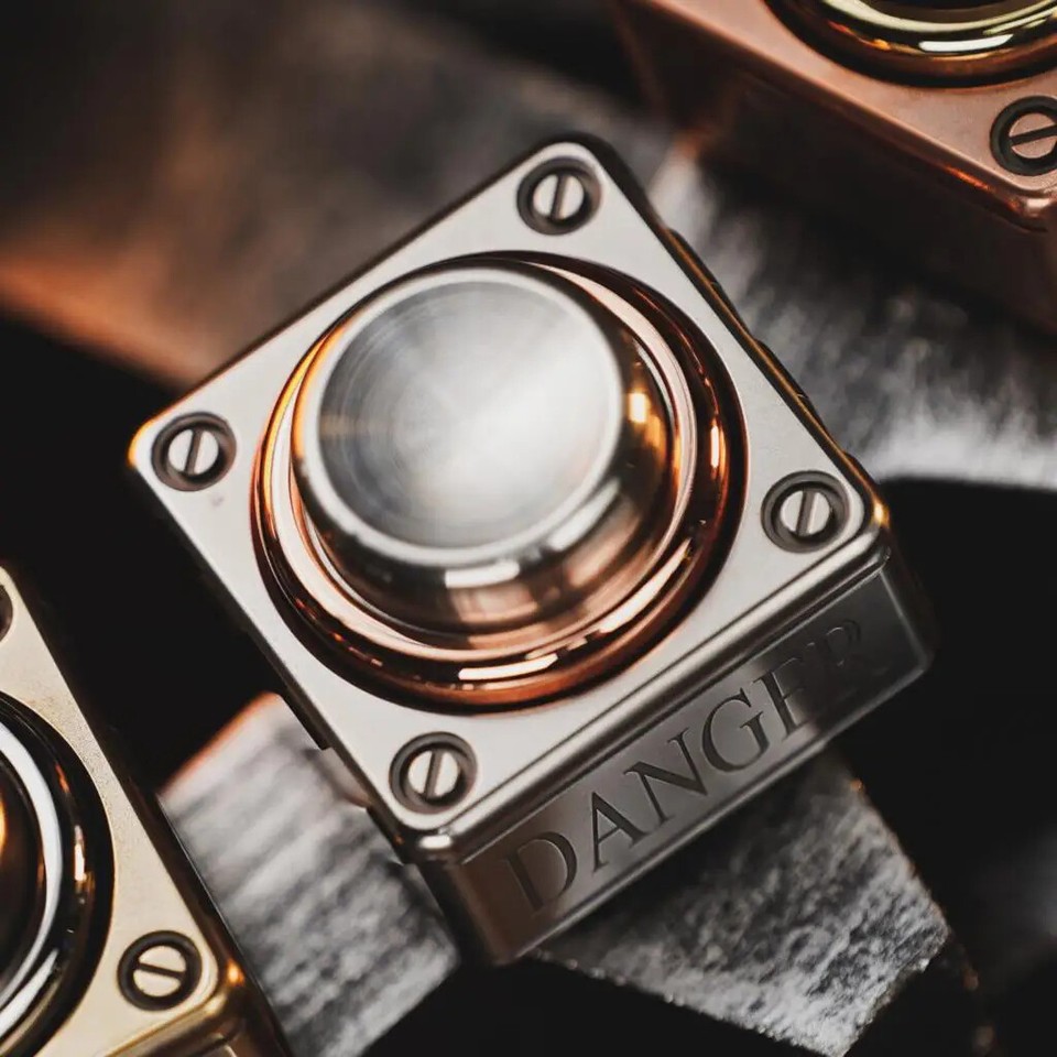 Fidget Spinner WANWU Gyro Metal Push Hand Spinner EDC Button ...