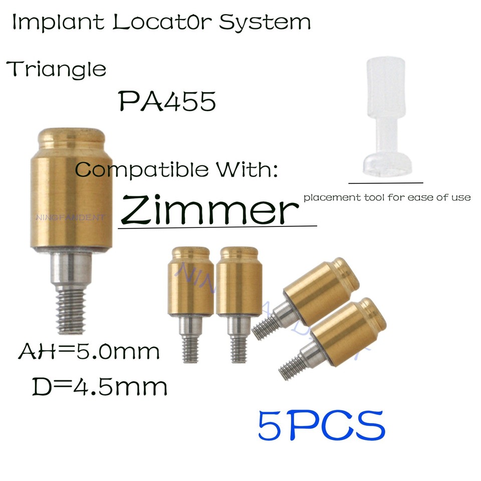 Overdenture Standard Port Abutment 5.0 mm GH Retention Male Caps For ...