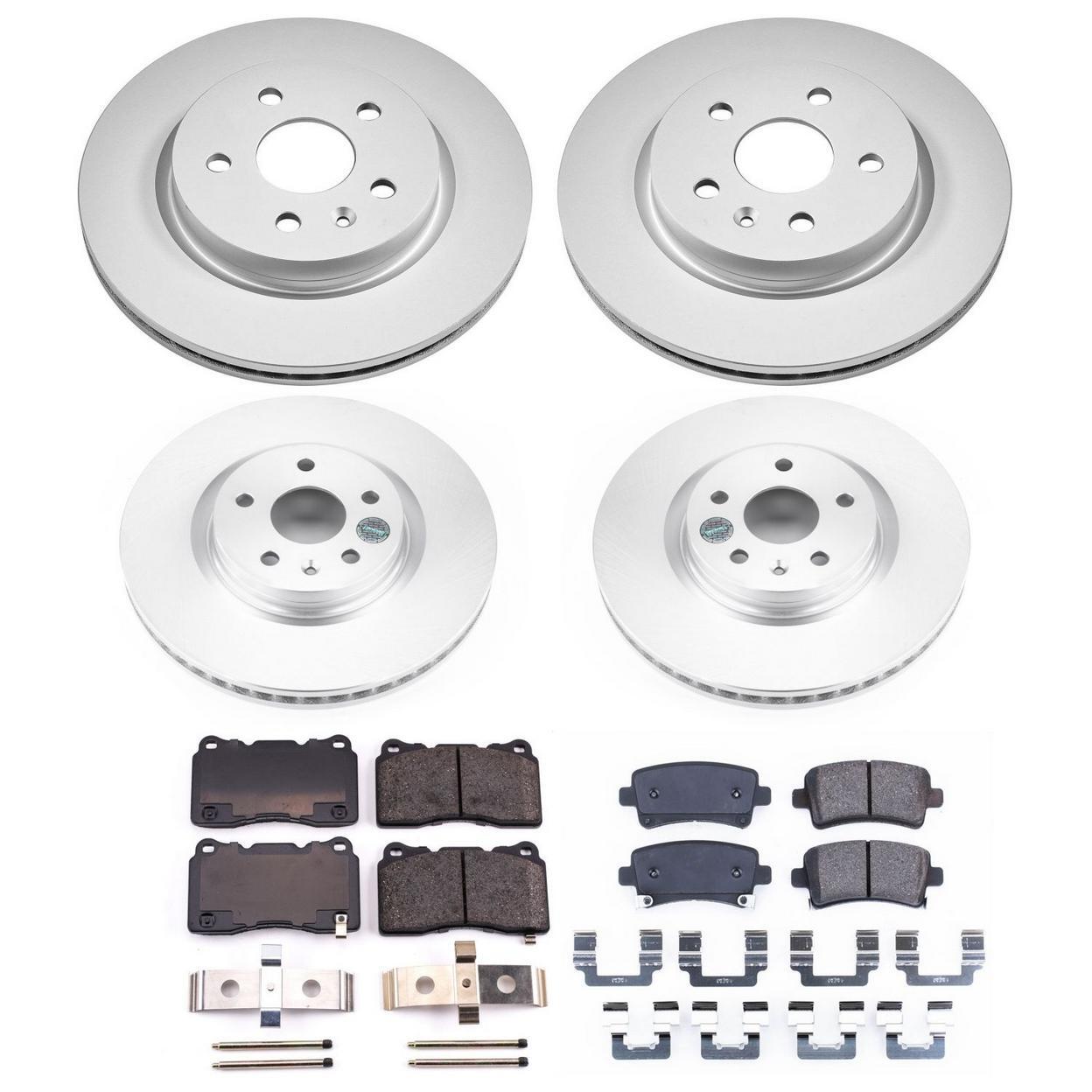 PowerStop Disc Brake Kit - Front and Rear - Fits Buick Regal 2014-2017 ...