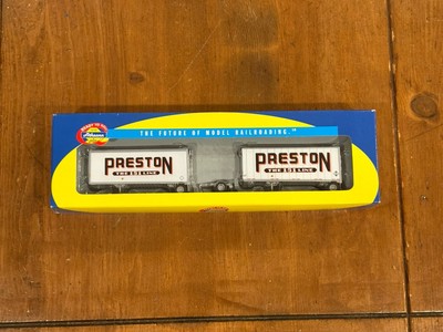 Athearn Ho Scale Preston Two 28' Wedge Trailers & Dolly #91049 The 151 ...
