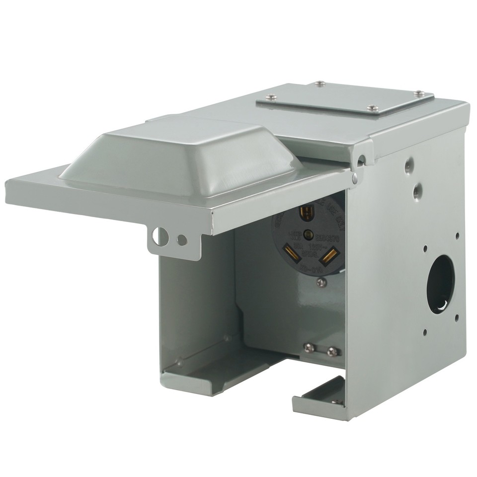 30A RV Power Outlet Box 125/250V Electrical Outdoor Receptacle NEMA TT ...