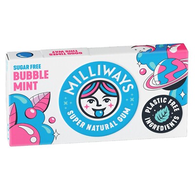 Milliways Bubble Mint Plastic Free Gum 19g (10 Pellets) | eBay