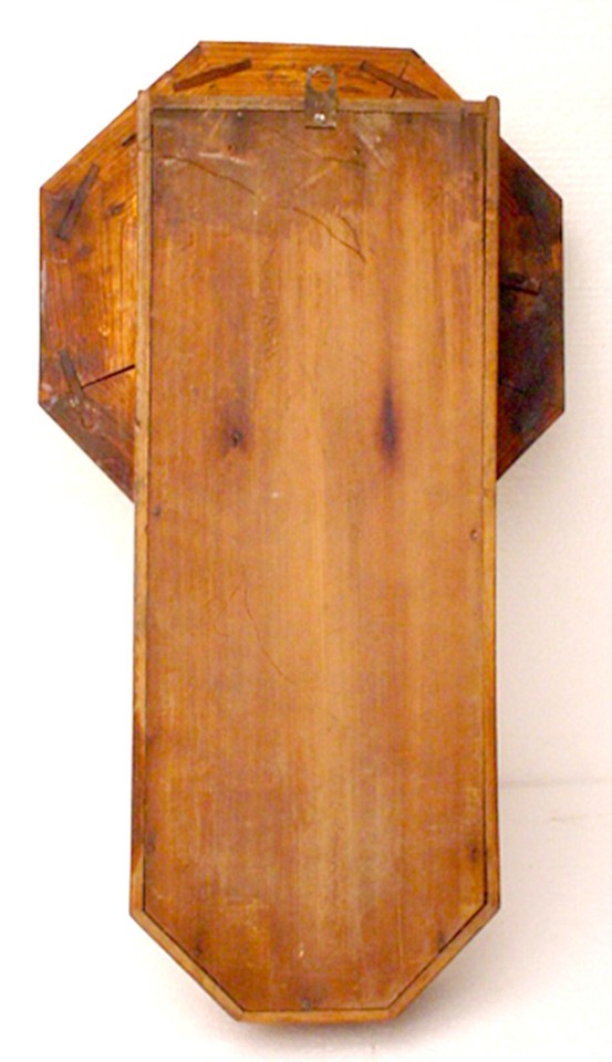 Antique Solid Elm Octagon Schoolhouse Calendar "Regulator A" Wall Clock ...