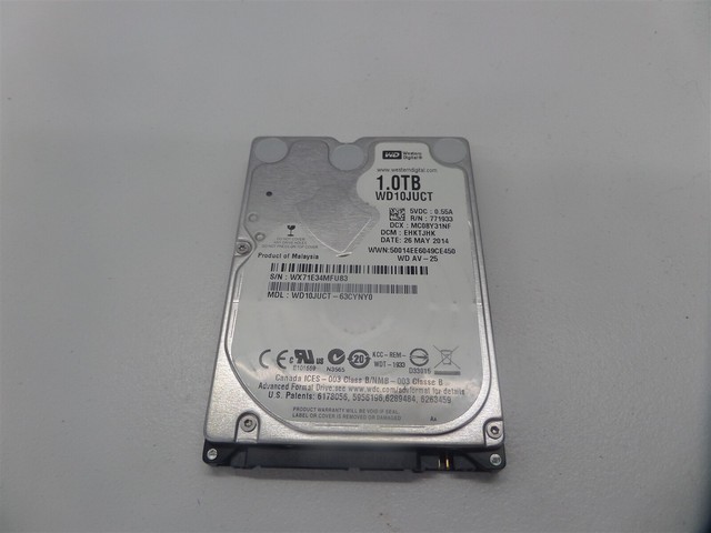 Western Digital Wd10juct-63cyny0 1tb 2.5" 5400rpm SATA Laptop HDD for ...