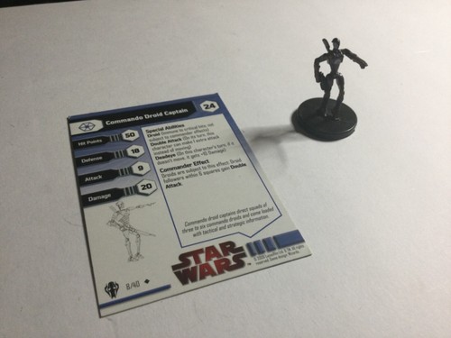 Commando droid captain Star Wars Miniatures + Stat Card | eBay Australia