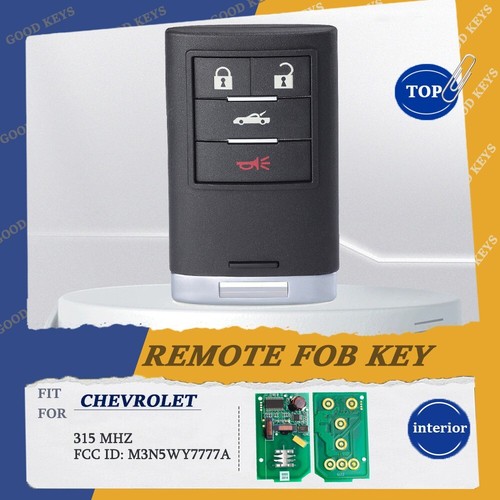 for 2008 2009 2010 2011-2013 Chevrolet Corvette Smart Key Fob 4Btn M3N5WY7777A | eBay