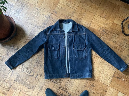 Railcar Fine Goods Blue Selvedge Denim Deuce Jacket Made in USA XS | eBay