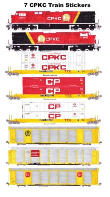 CPKC TTX Intermodal/Auto Rack Train 8 individual Stickers Andy Fletcher ...