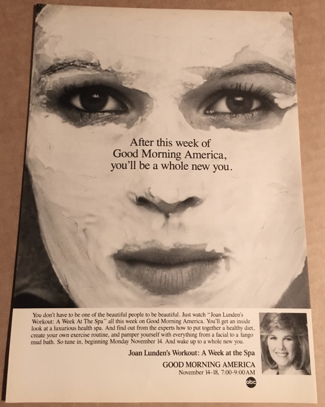1988 Good Morning America Joan Lunden ABC TV vintage print ad 80's ...