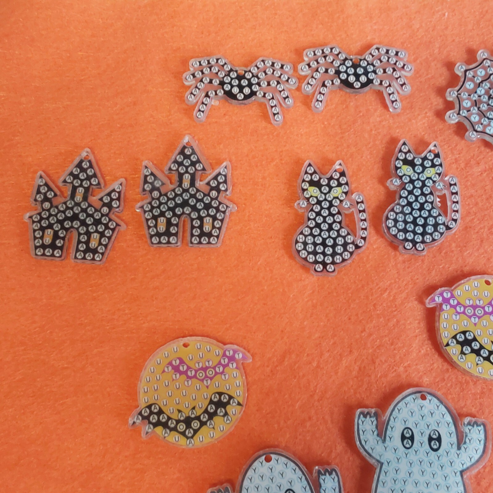 Lot 9 Pairs Halloween wire Earrings Pumpkin Spider Ghost Cat Bat Moon Craft Wire | eBay