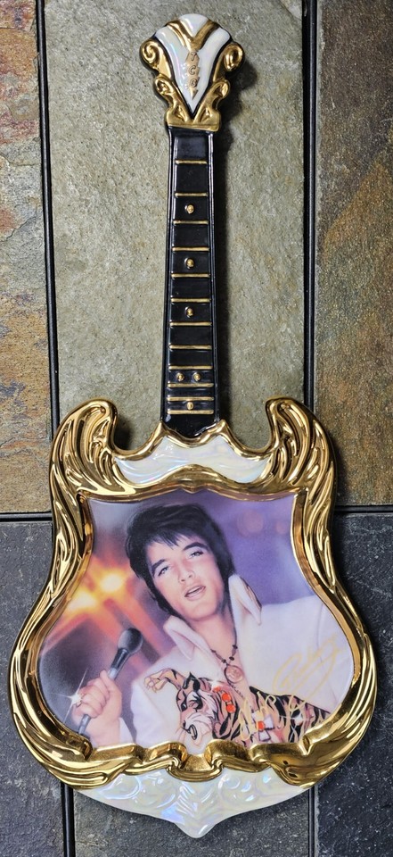 Elvis Presley Guitar Shape Collector Plate Collection Entertainer of ...