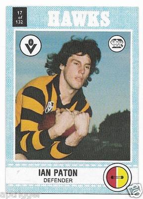 1977 Scanlens (17) Ian PATON Hawthorn (Mint) | eBay Australia