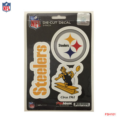 New NFL Pittsburgh Steelers Vinyl Die-Cut Decal Stickers 3-Pack Made in ...