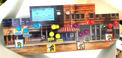 RARE NEW Factory Arcade 1 UP Teenage Mutant Ninja Turtles Control Panel ...