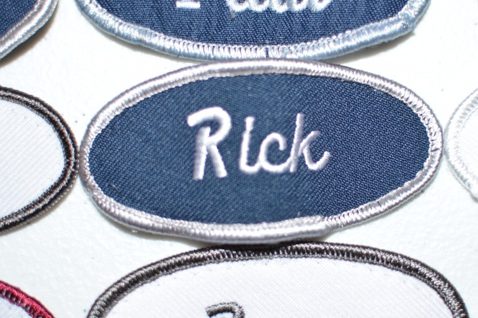 Embroidered Vintage Name Tag Patch Sew-on for Work Shirt Uniform ...