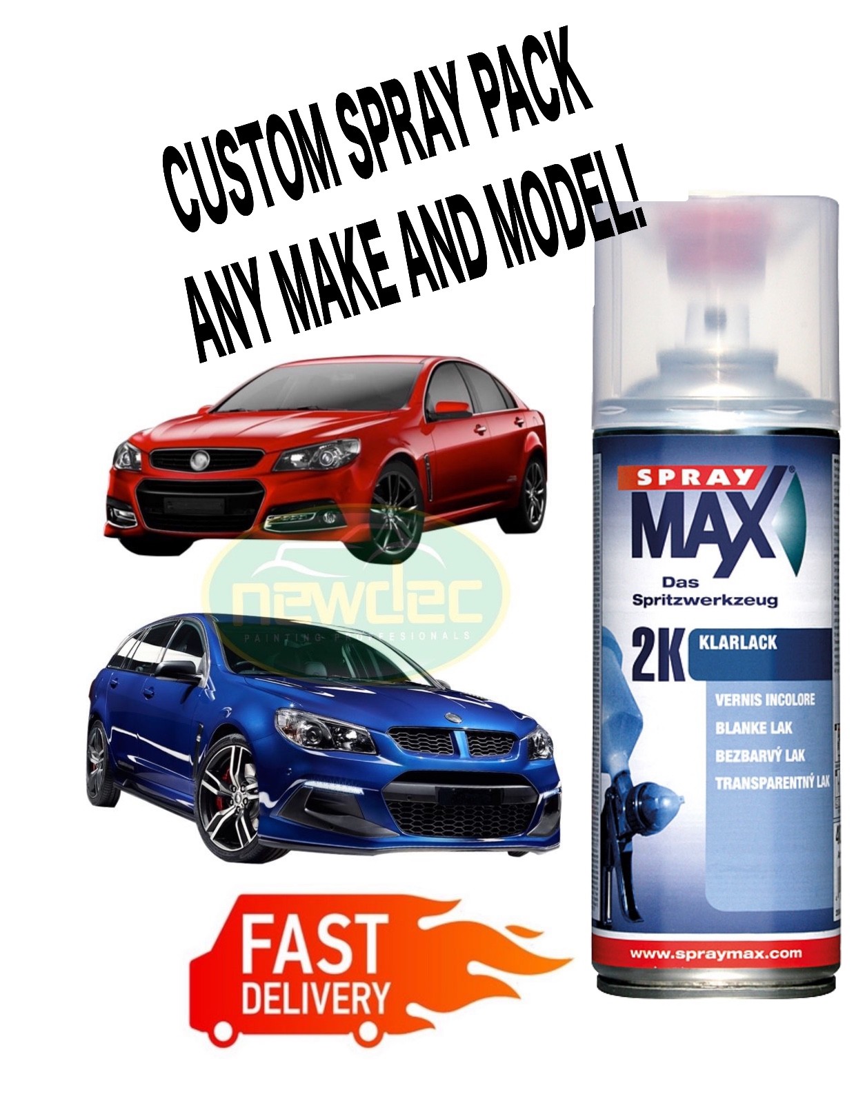 Ford Touch up Paint Spray 400ml Can Any Car Code 2k Solid or Base for ...