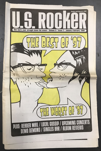U.S. ROCKER MAGAZINE-CLEVELAND OH-JAN/FEB 1998-VOL 9 #2-THE BEST/WORST ...