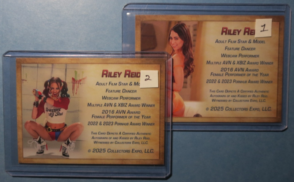 Riley Reid Collectors Expo Autograph Signed Kiss Card Model | eBay