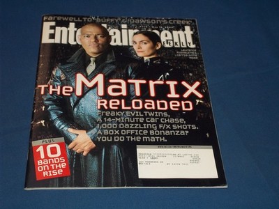 2003 MAY 16 ENTERTAINMENT WEEKLY MAGAZINE - THE MATRIX RELOADED COVER ...