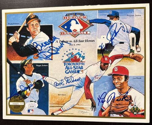 Upper Deck 1991 All Star Jackson, Brock, Gibson ,Jenkins Robinson ...
