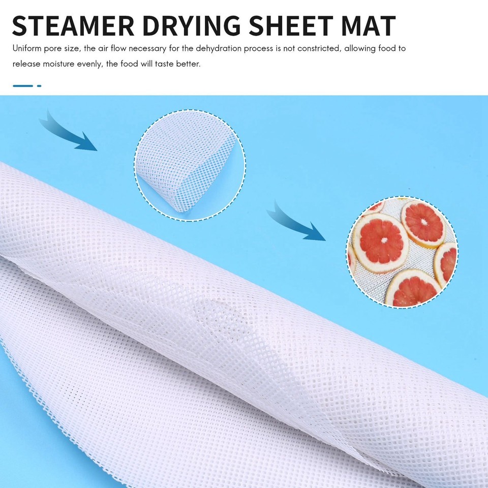 8 Pcs Round Silicone Dehydrator Sheets, Non-Stick Fruit Dehydrator Mats ...